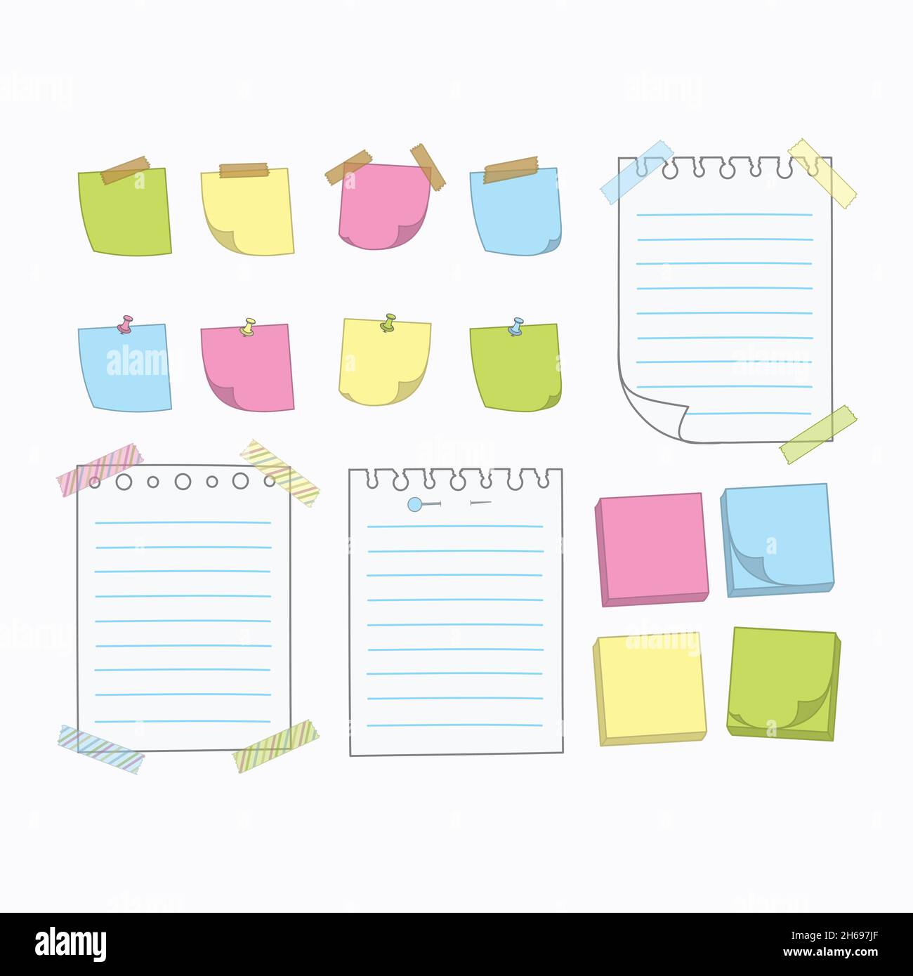 Collection of sticky note illustrations Stock Vector Image & Art - Alamy