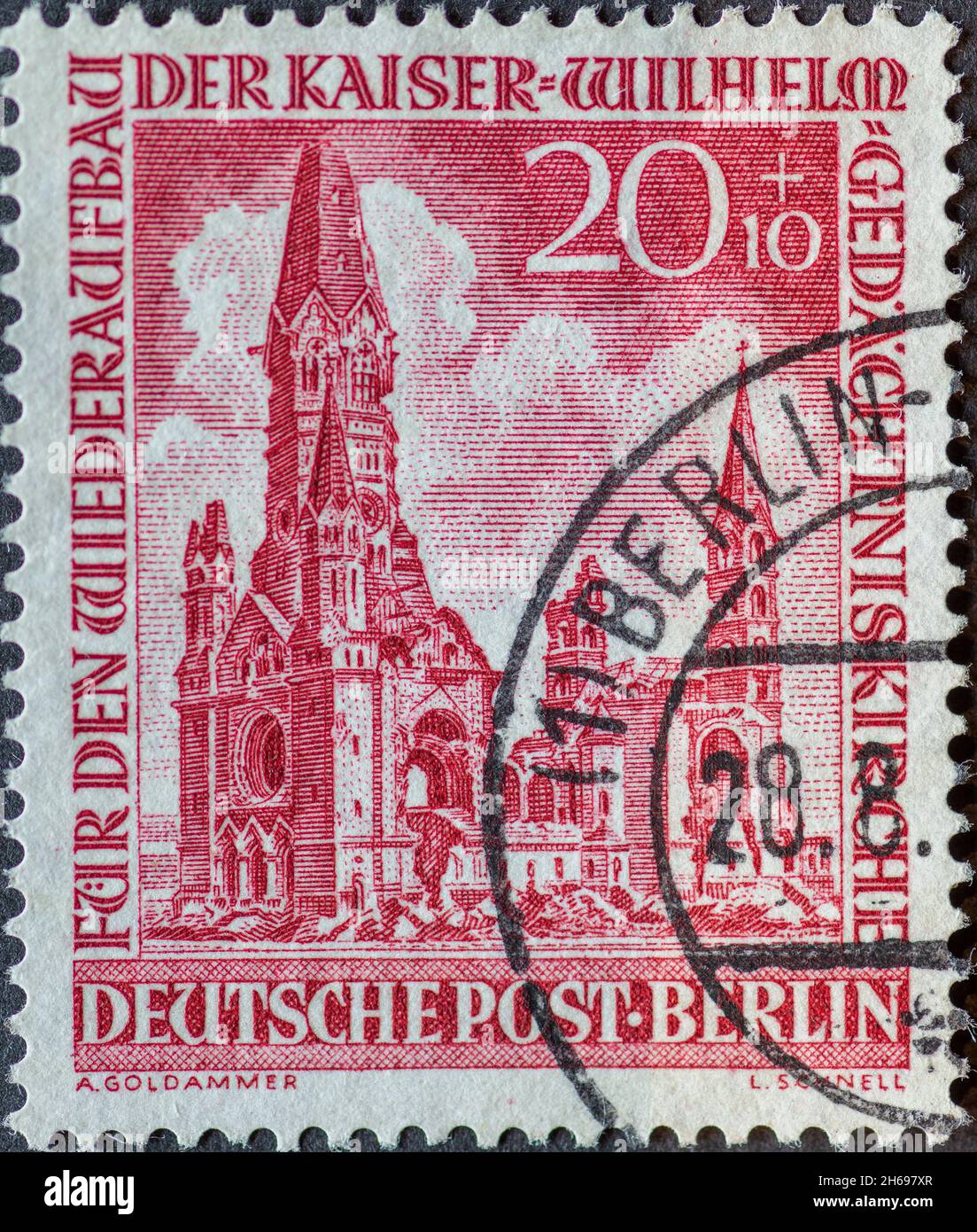 GERMANY, Berlin - CIRCA 1953: a postage stamp from Germany, Berlin ...