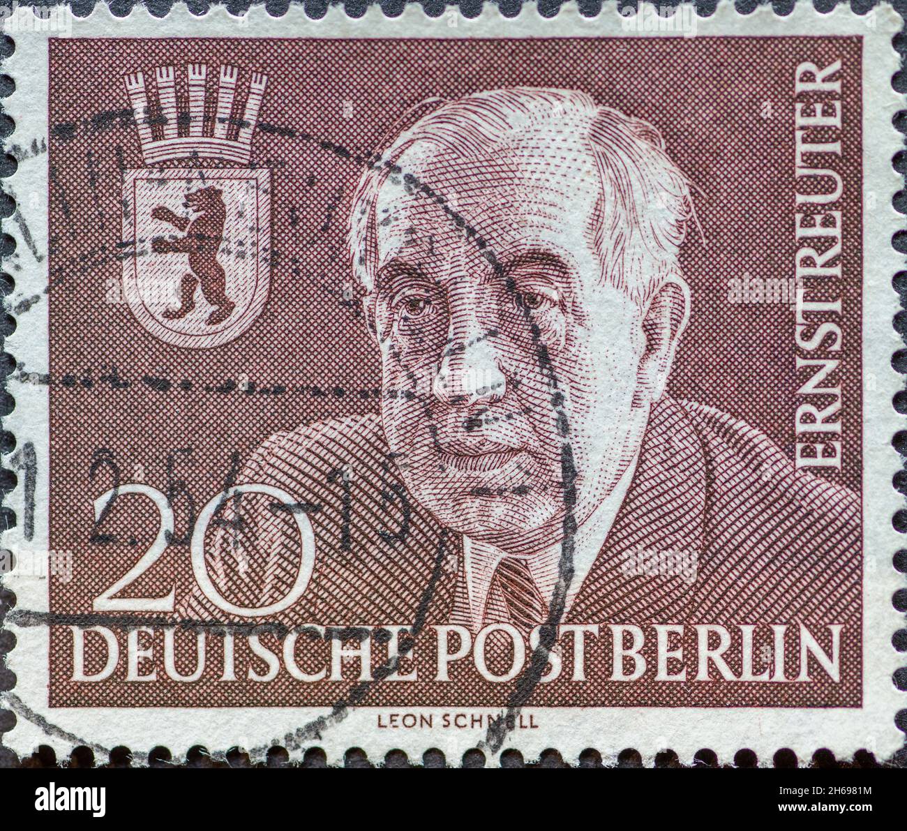 GERMANY, Berlin - CIRCA 1954: a postage stamp from Germany, Berlin ...