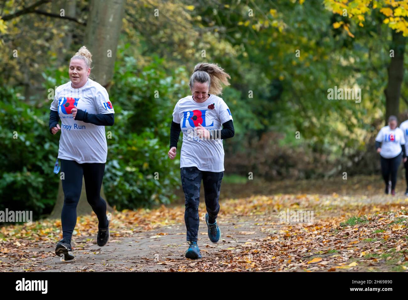 Northampton, UK. 14th November 2021. Get Fit Today Poppy run in ...