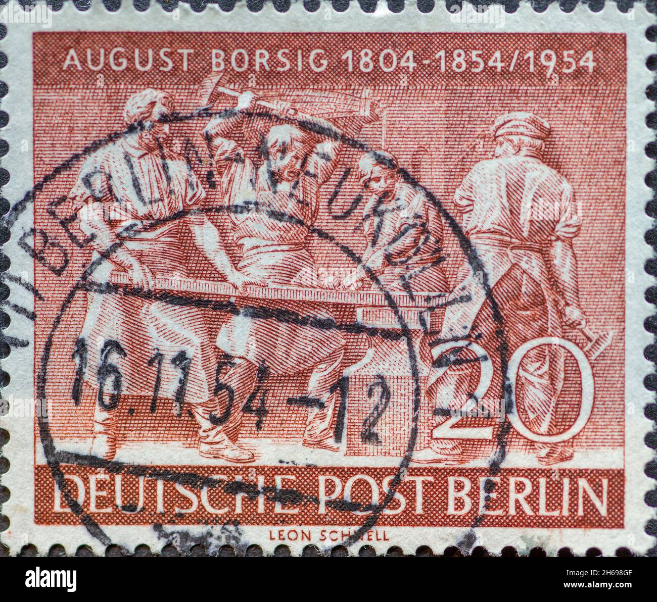GERMANY, Berlin - CIRCA 1954: a postage stamp from Germany, Berlin ...