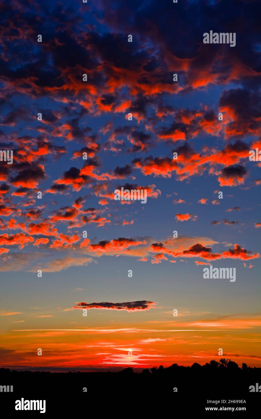 Red orange sunset cloudscape over hi-res stock photography and images ...