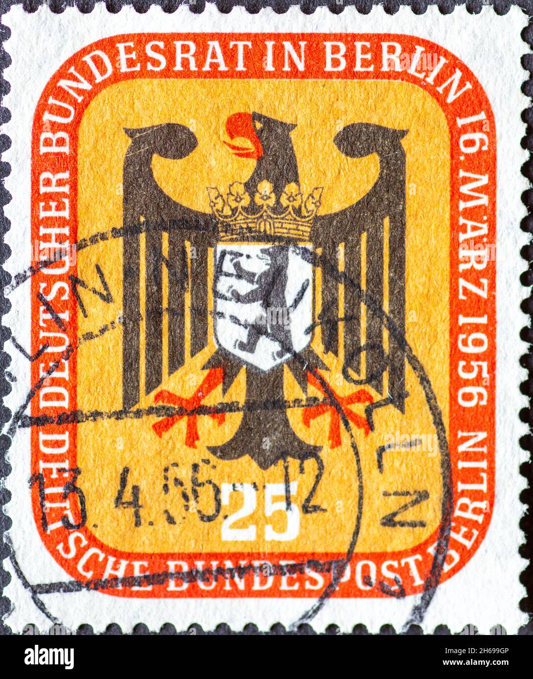 GERMANY, Berlin - CIRCA 1956: a postage stamp from Germany, Berlin ...