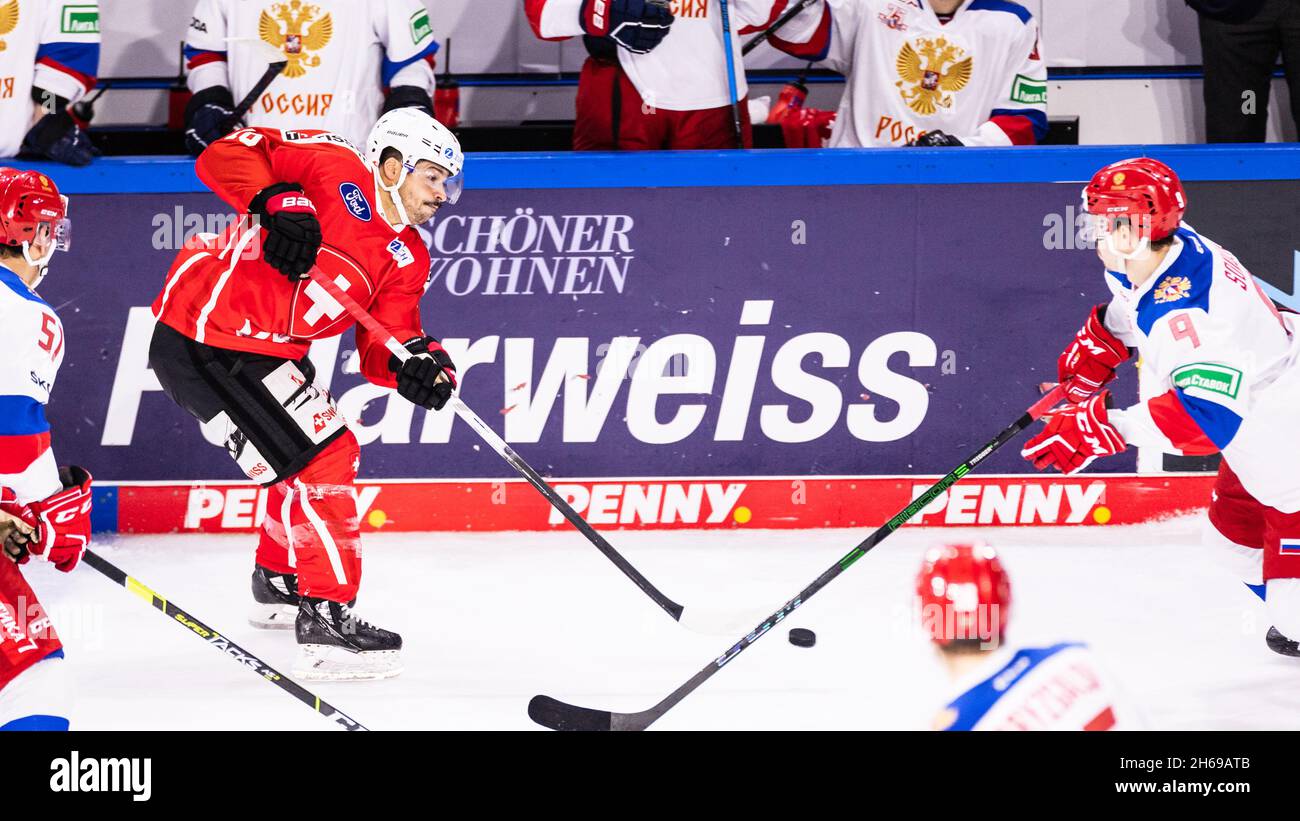 14.11.2021, Krefeld, Yayla Arena, Deutschland Cup: Switzerland - Russia ...