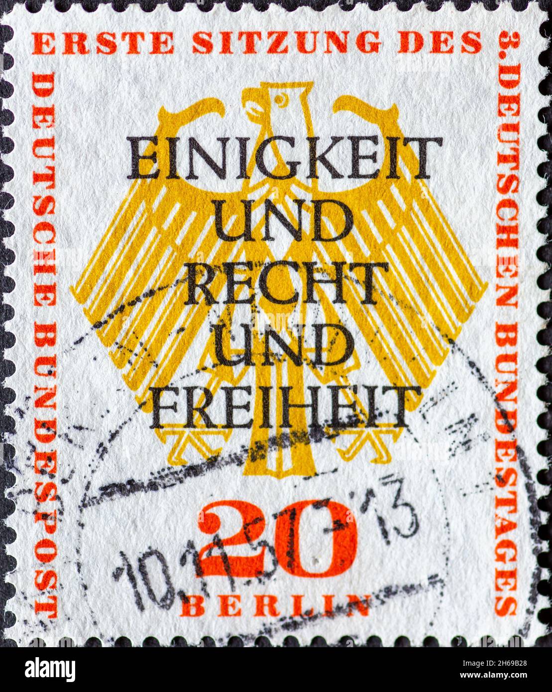 GERMANY, Berlin - CIRCA 1957: a postage stamp from Germany, Berlin ...