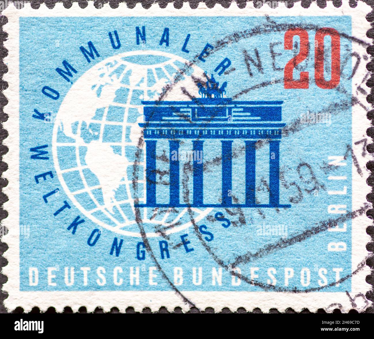 GERMANY, Berlin - CIRCA 1959: a postage stamp from Germany, Berlin ...