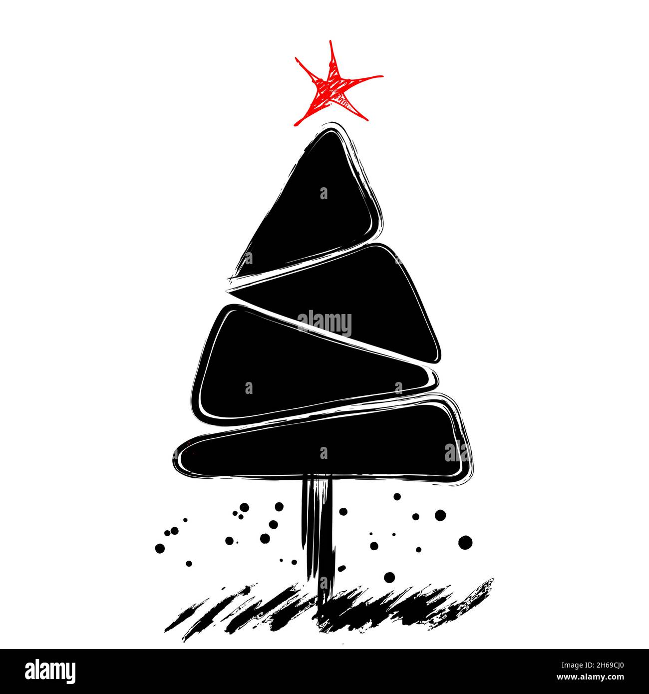 Abstract christmas tree drawing drawing Stock Vector Images - Alamy