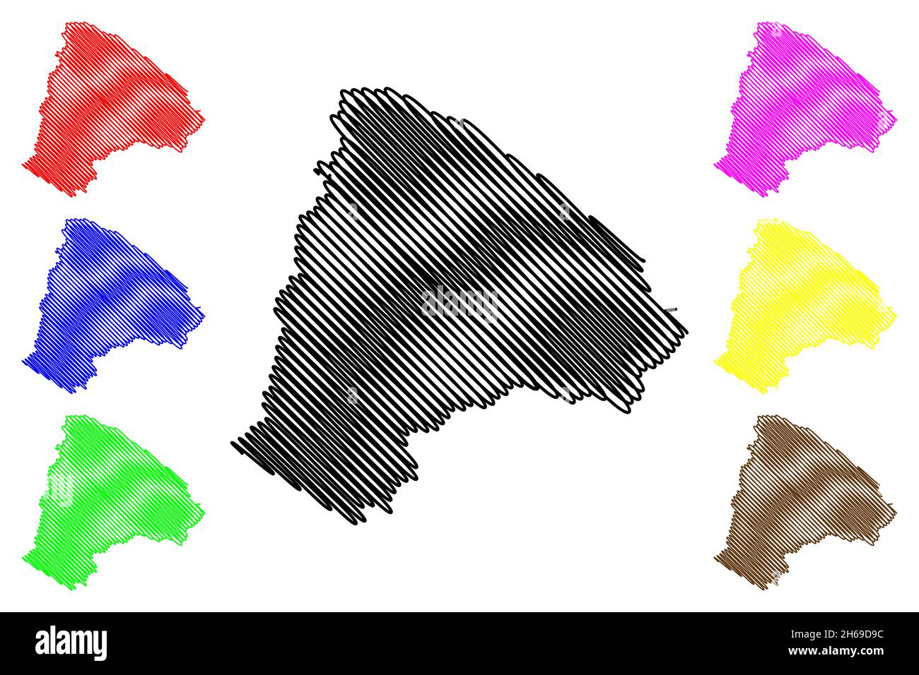 Bankura district (West Bengal State, Republic of India) map vector ...