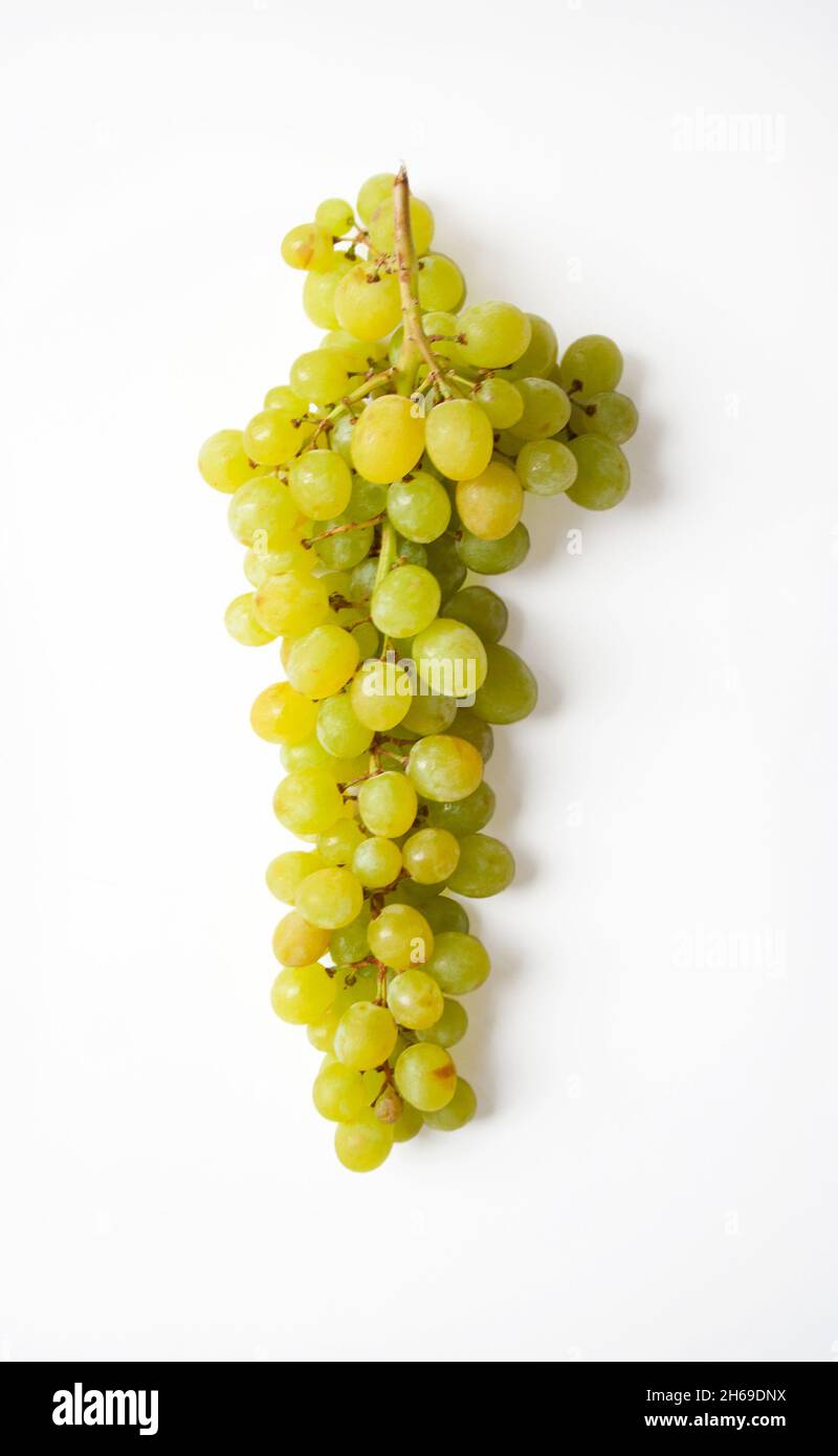 Bunch of ripe sultana grape isolated on white background Stock Photo ...