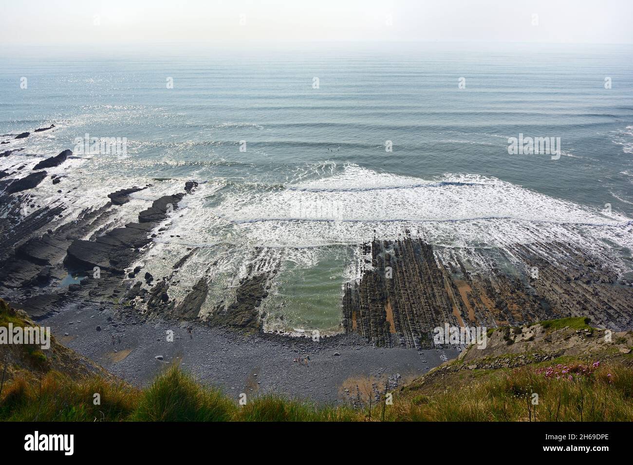 Spekes Mill Mouth Beach from clifftop, Hartland, North Devon, UK Stock ...