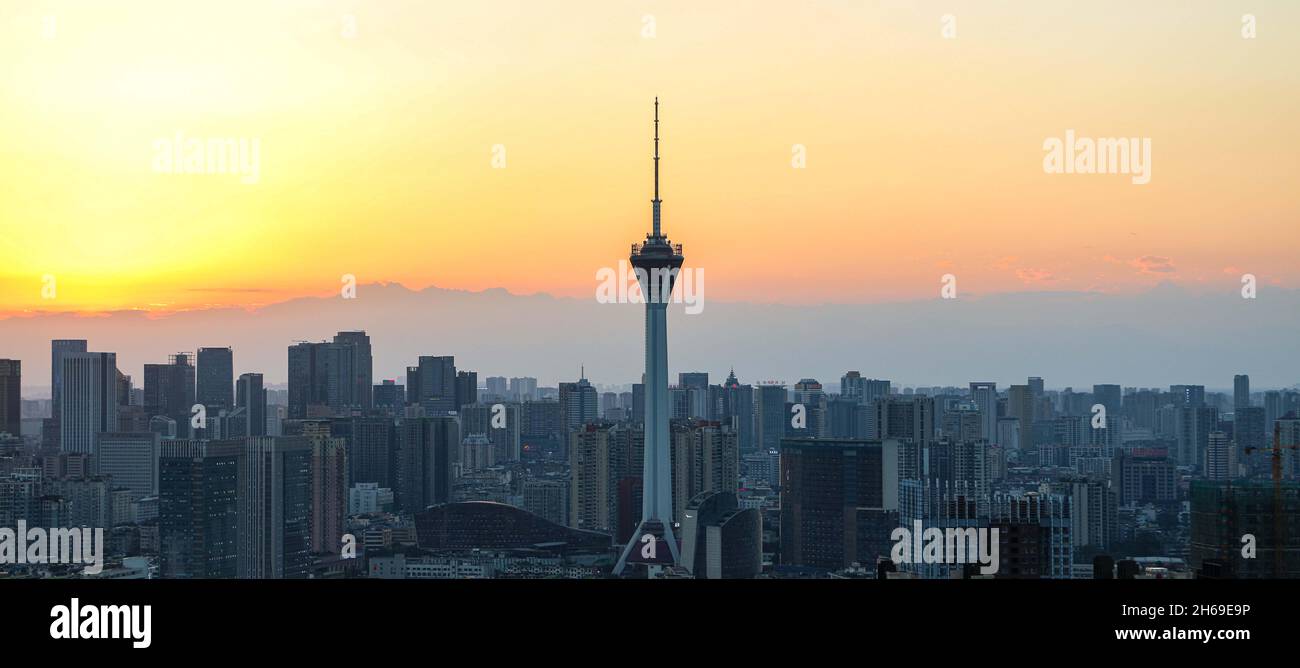 Mega Metropolis in China, Chengdu City, Chengdu Television dominates ...