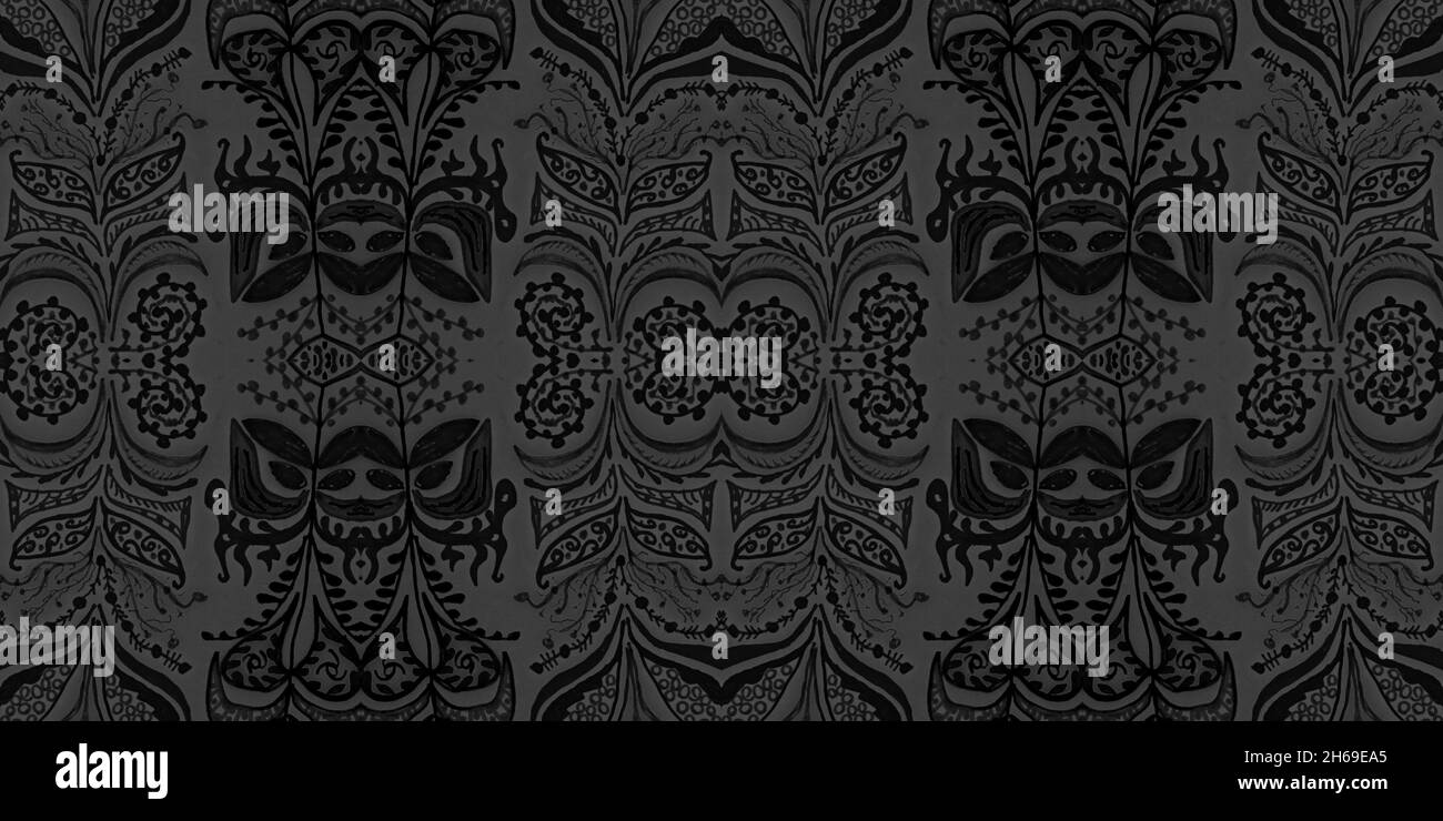 Victorian tile pattern. Vintage damask style texture. Old renaissance ...