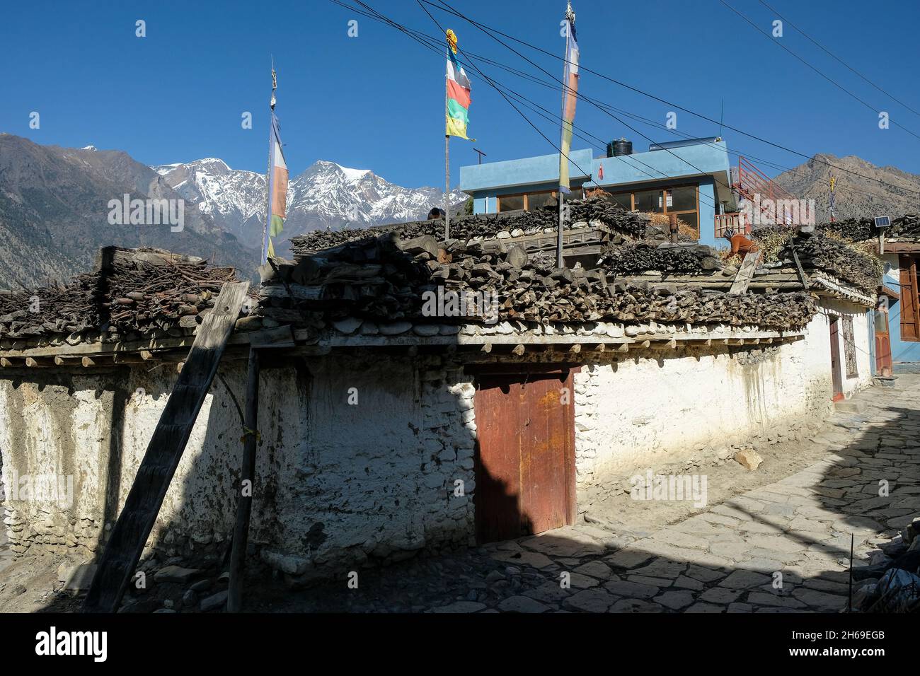 Thini, Nepal - November 2021: Thini village in Lower Mustang on ...