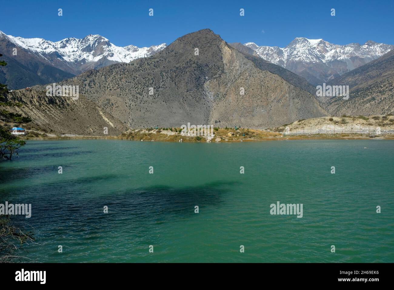 Dhumba Lake near Jomsom in Lower Mustang, Nepal Stock Photo - Alamy