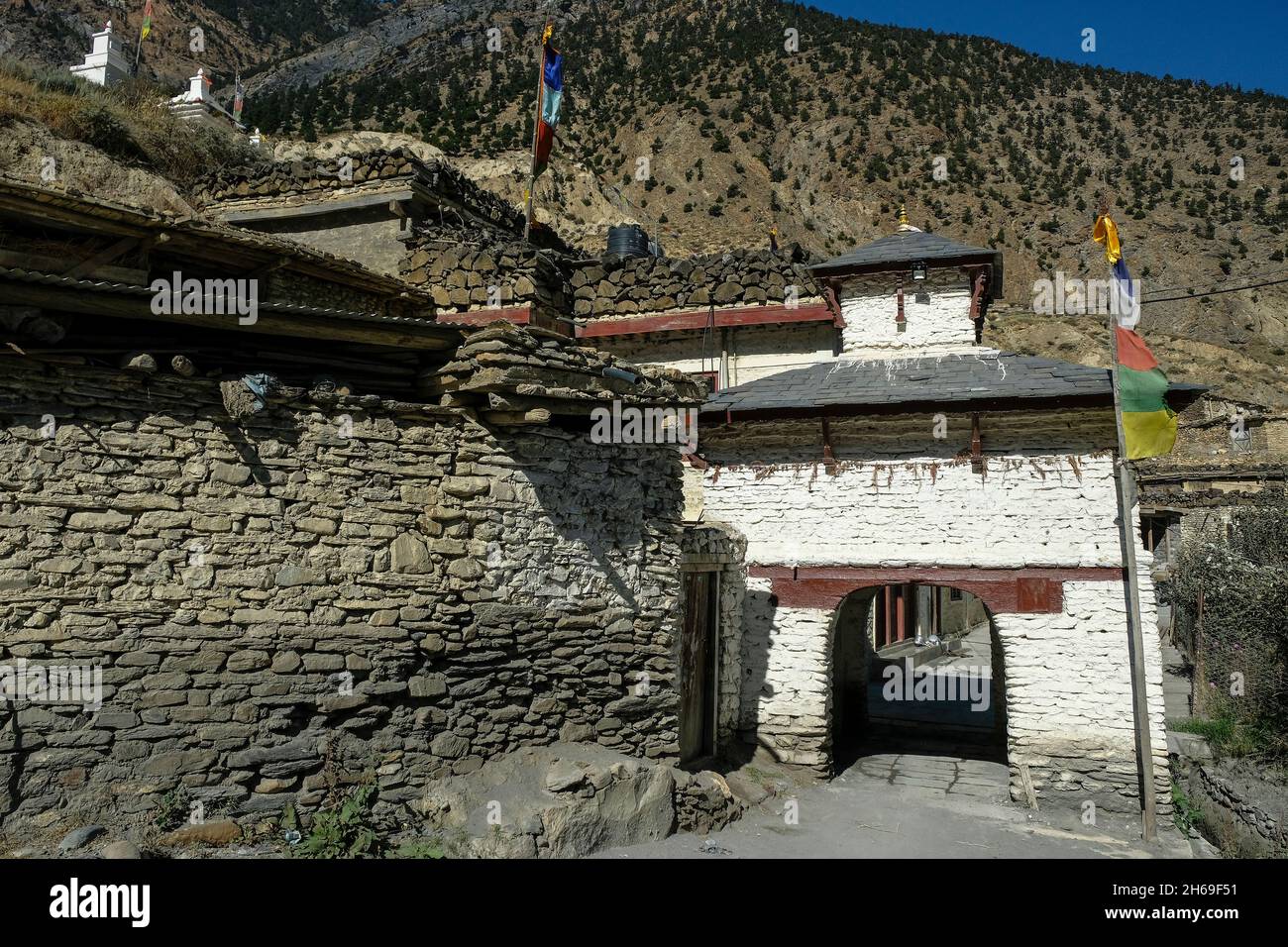 Views of Marpha village in Mustang district, Nepal Stock Photo - Alamy