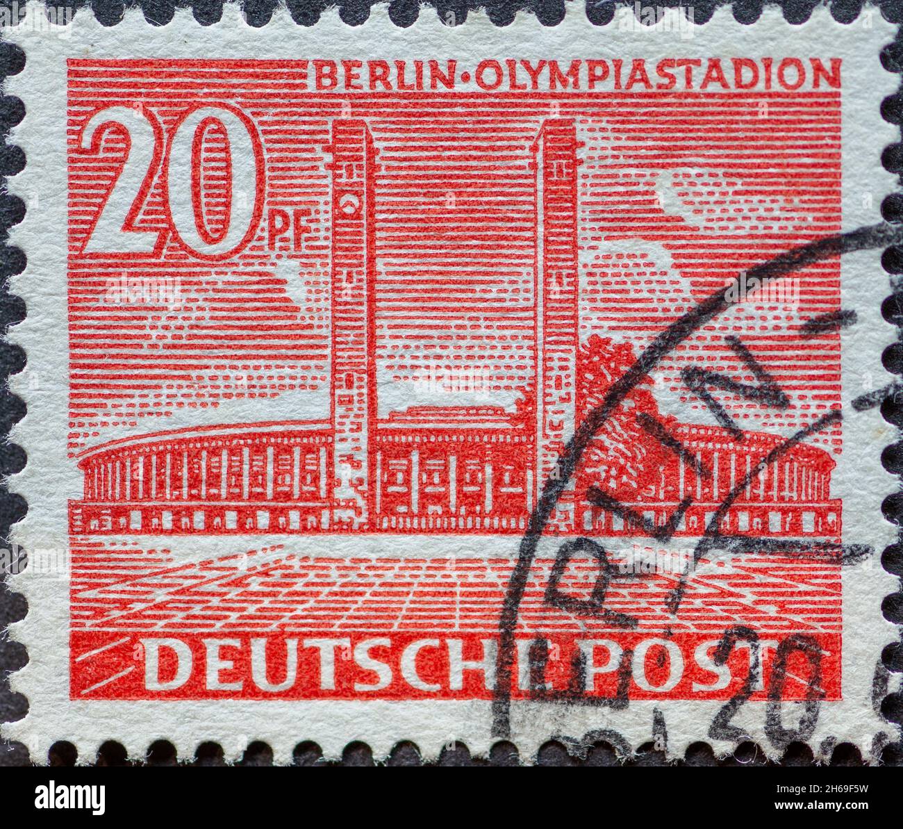 GERMANY, Berlin - CIRCA 1952: a postage stamp from Germany, Berlin ...