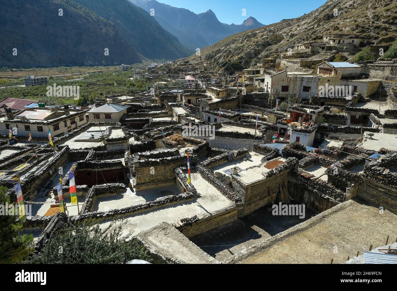 Views of Marpha village in Mustang district, Nepal Stock Photo - Alamy