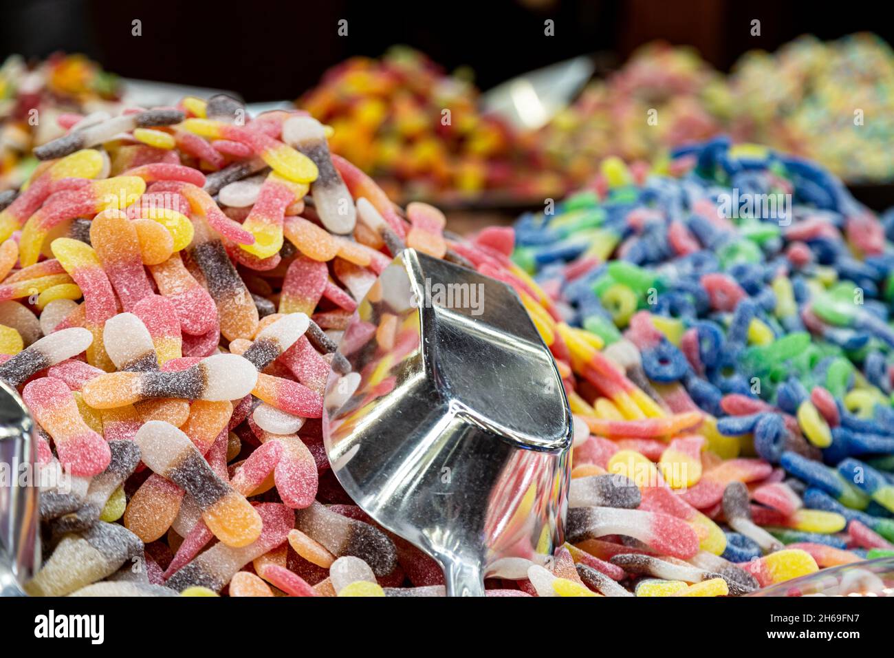 An abundance of sweets for sale on a market stall Stock Photo - Alamy