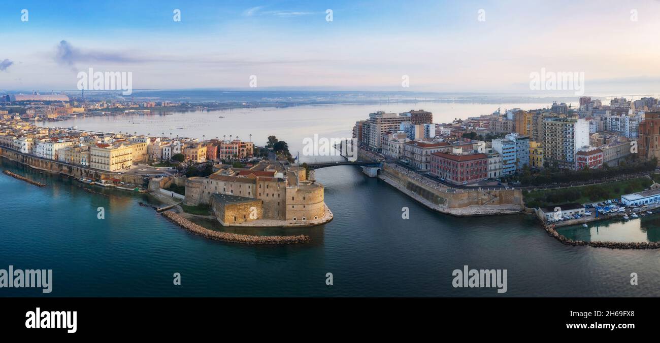 Aerial view of Taranto city, Puglia. Italy Stock Photo - Alamy