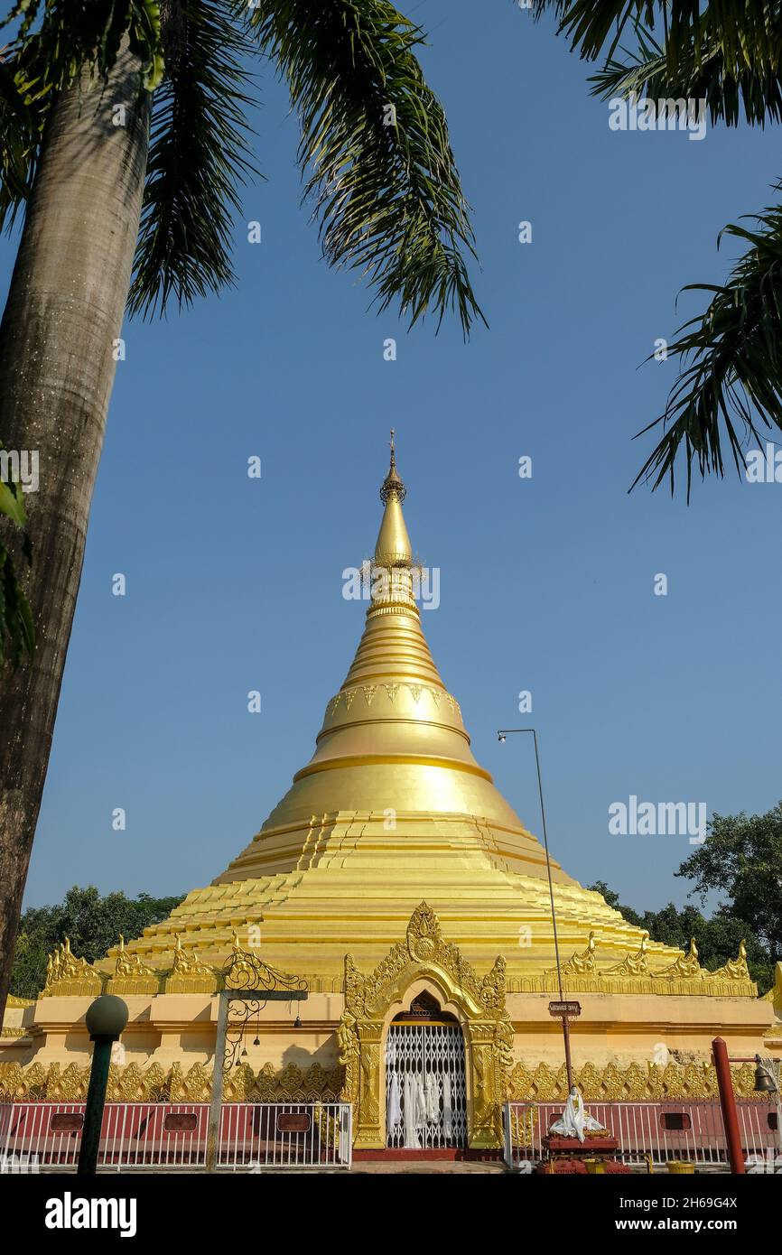 Myanmar Golden Temple in Lumbini, Nepal Stock Photo - Alamy