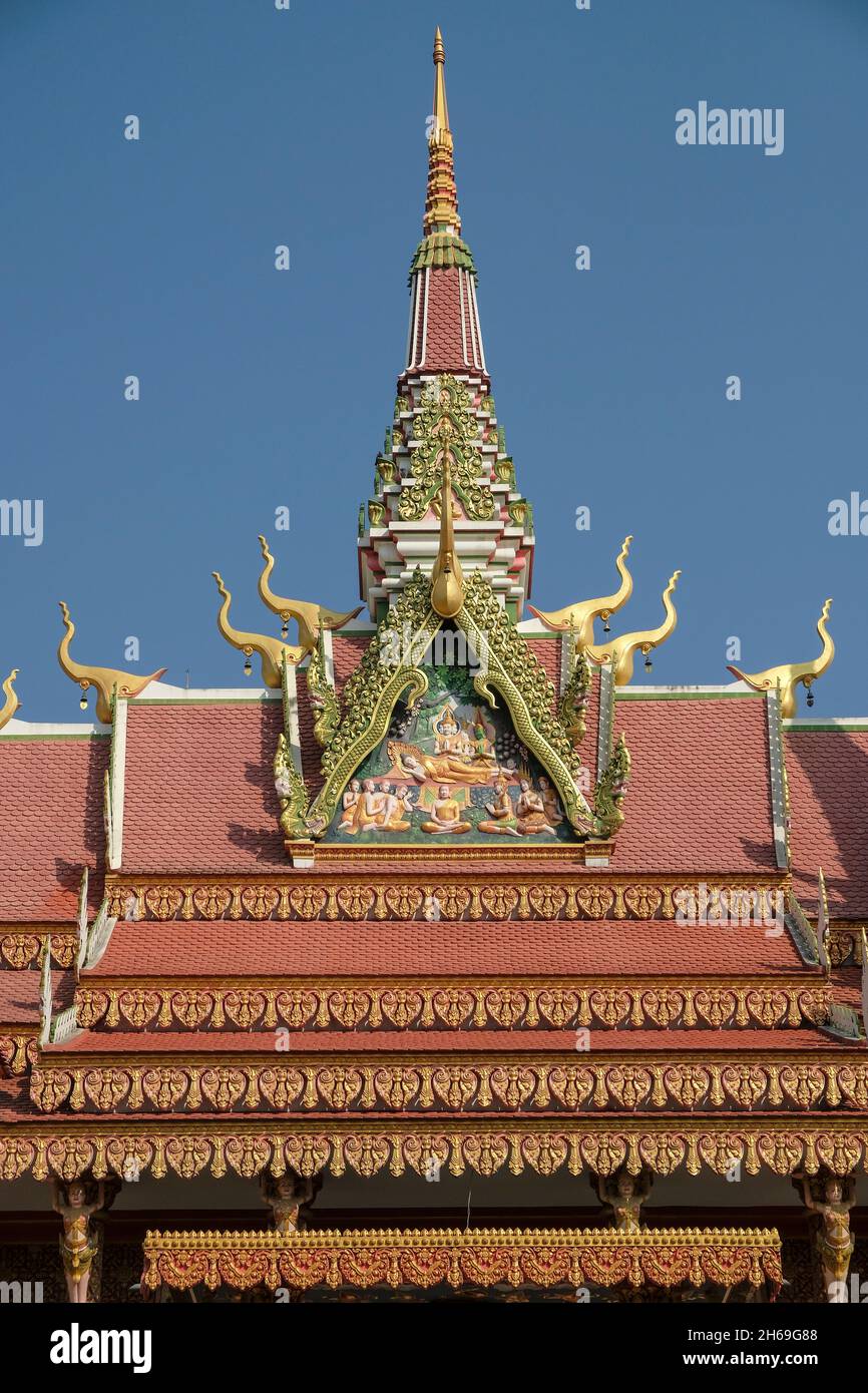 Detail of the Cambodian Monastery in Lumbini, Nepal Stock Photo - Alamy