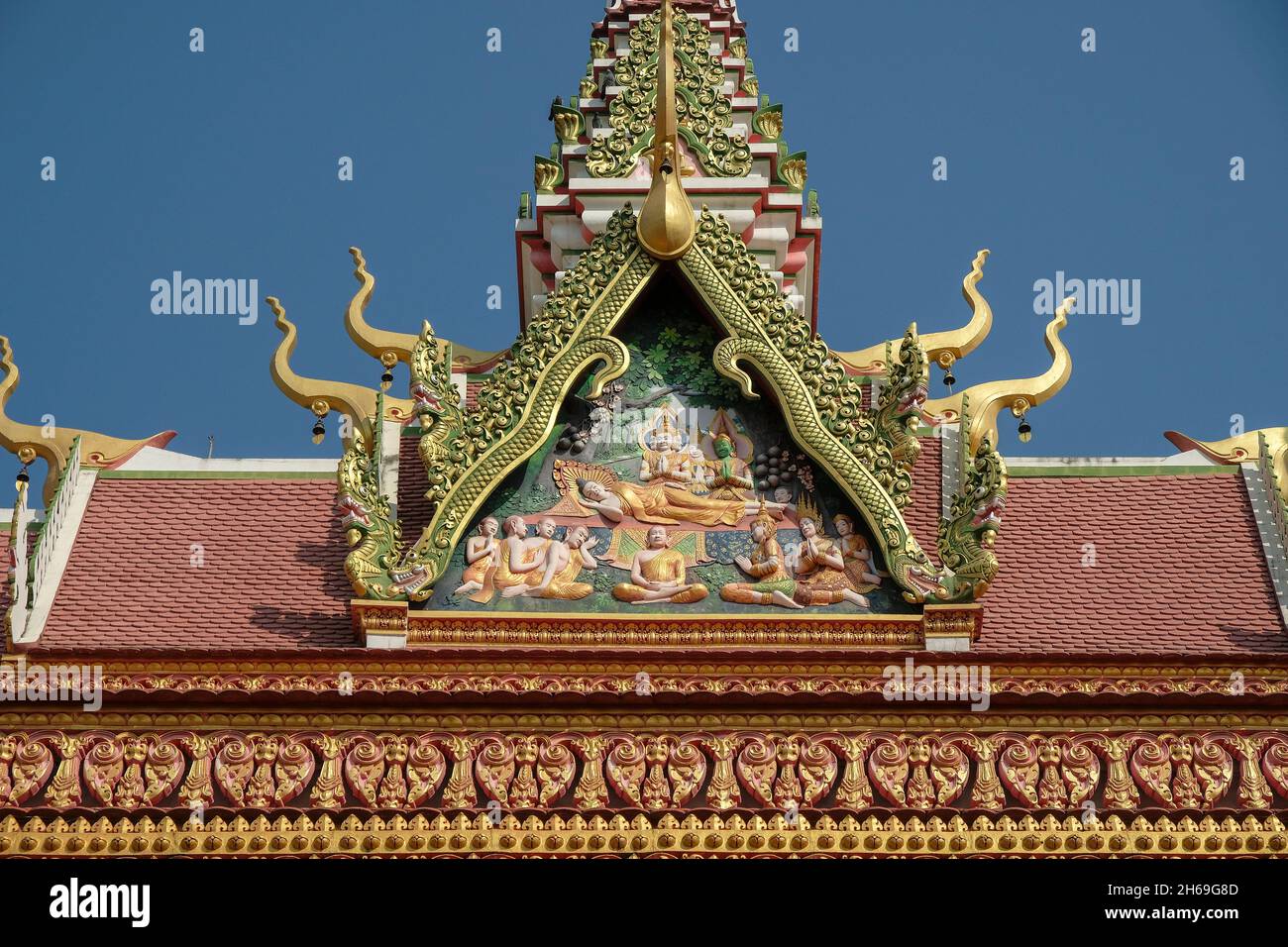 Detail of the Cambodian Monastery in Lumbini, Nepal Stock Photo - Alamy