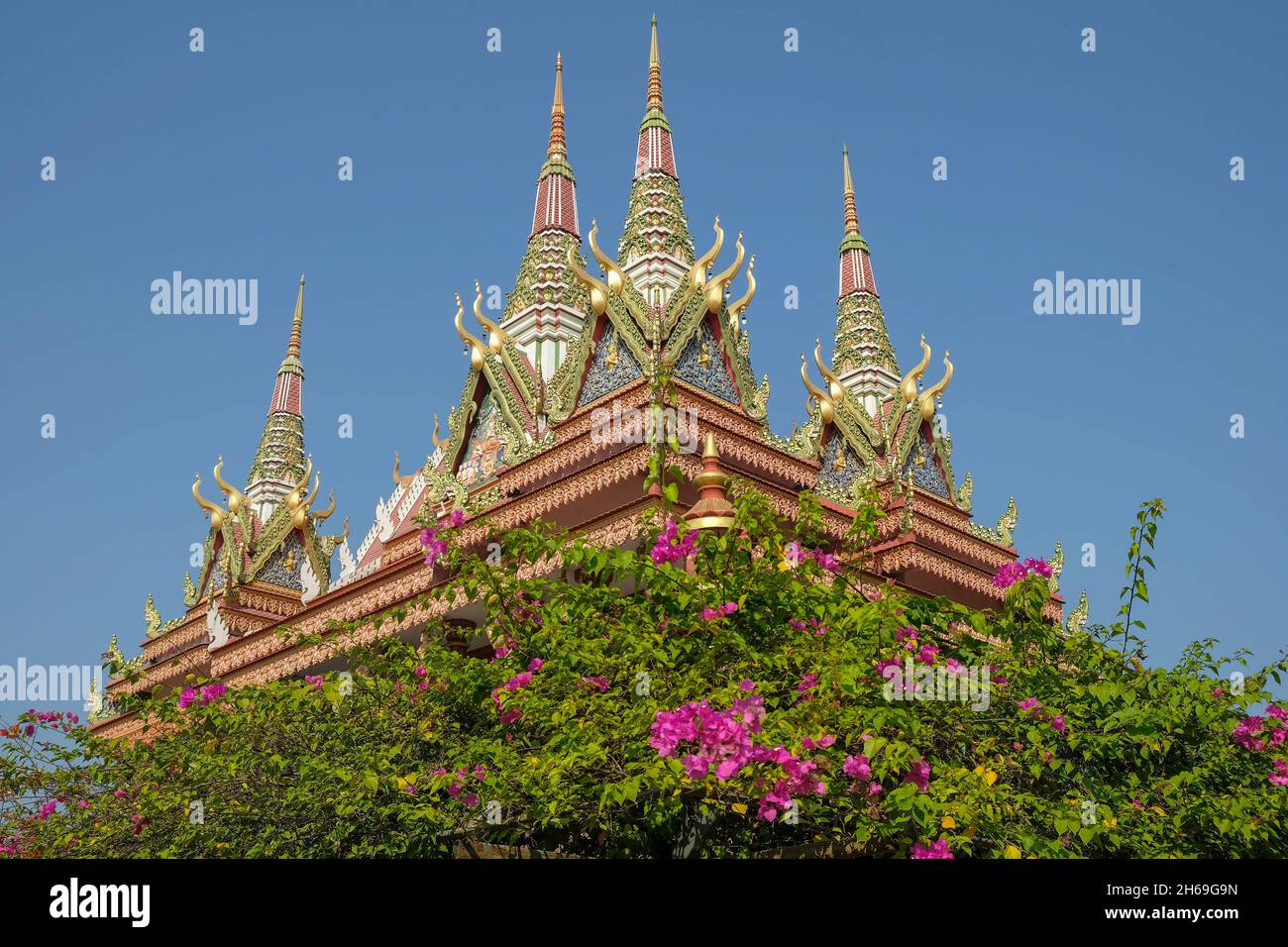 Detail of the Cambodian Monastery in Lumbini, Nepal Stock Photo - Alamy