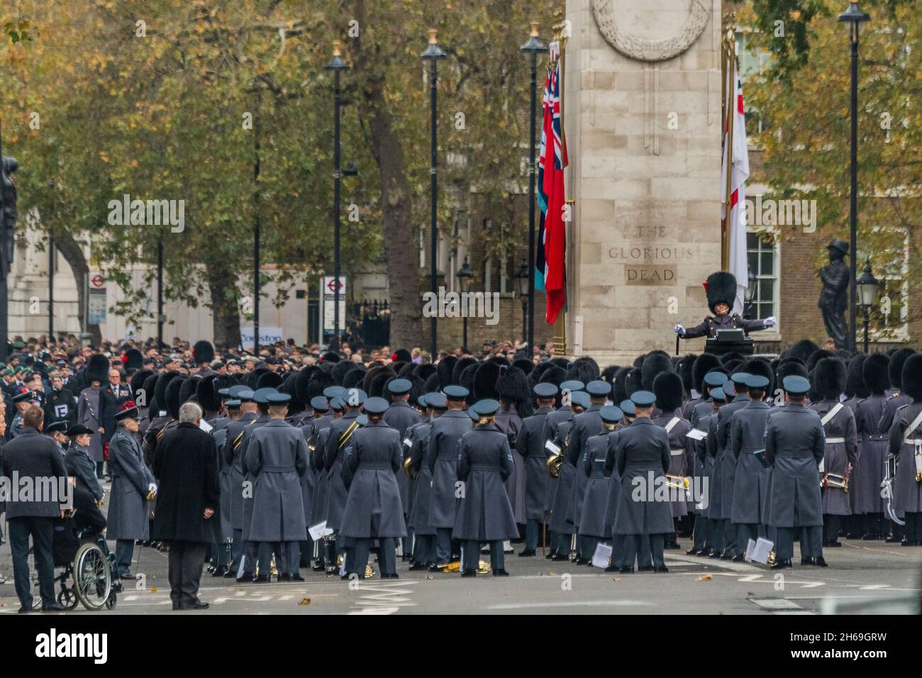 London, UK. 14th Nov, 2021. Remembrance Day service and parade at the ...