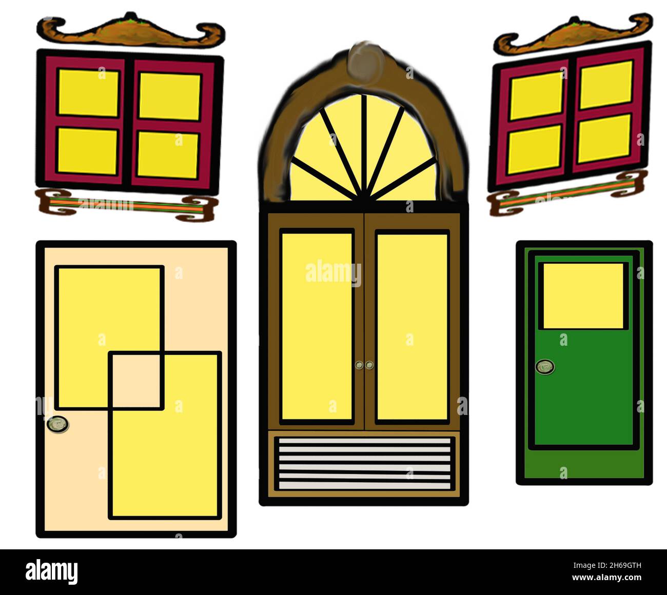 Door glasses Cut Out Stock Images & Pictures - Alamy