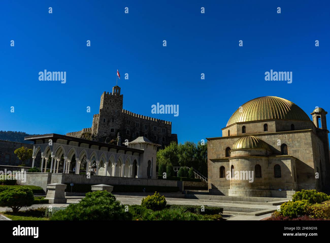 Architecture of muslim mosque in medieval castle of Akhaltsikhe town ...