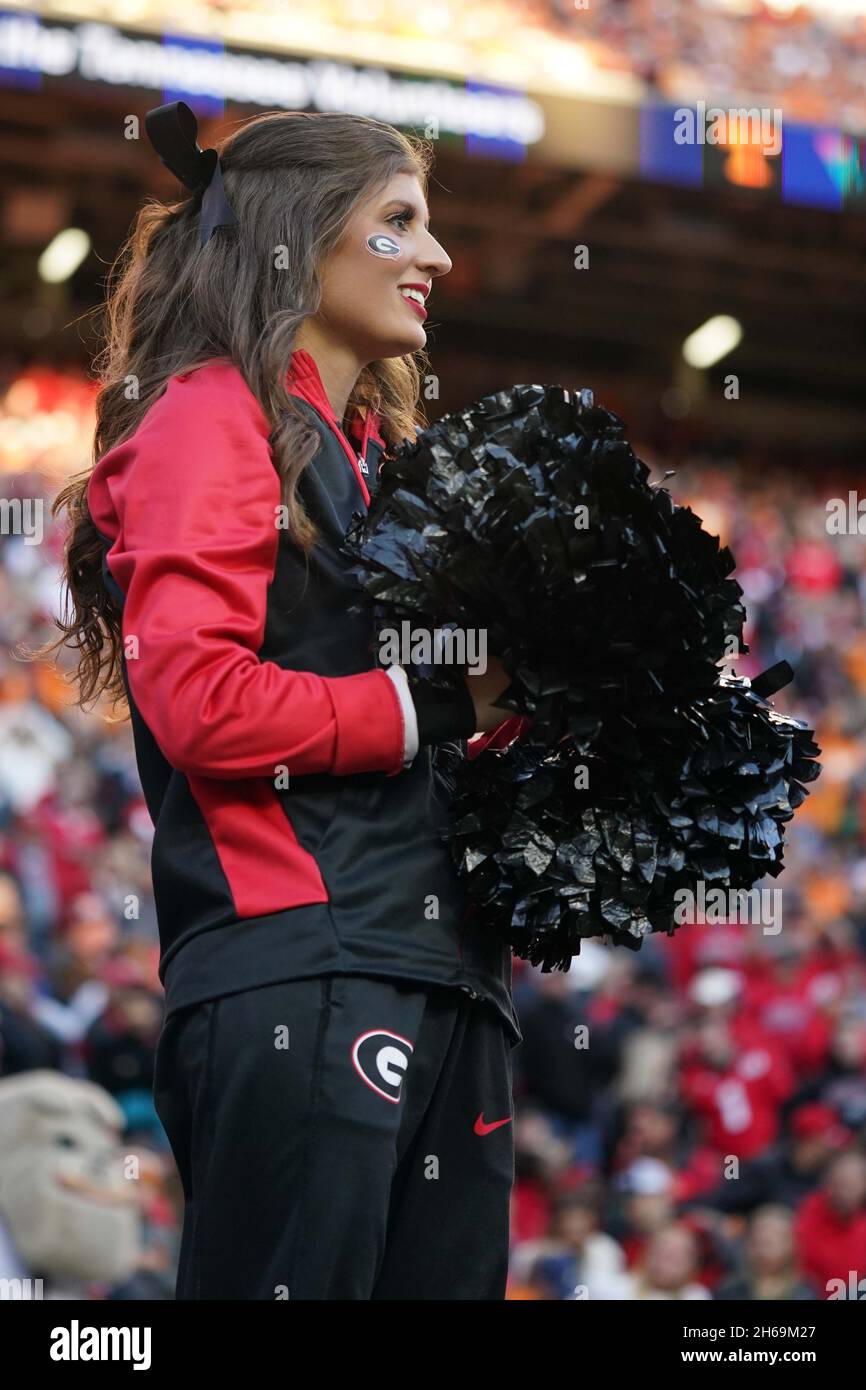 November 13, 2021: Georgia Bulldogs cheerleader during the NCAA ...
