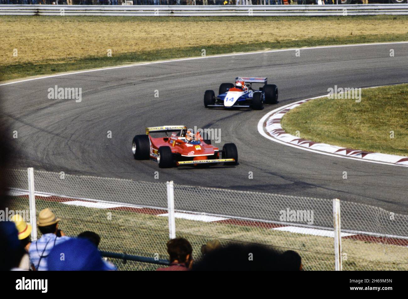 Imola, 1980: Tests of Formula 1 at Imola Circuit. Gilles Villeneuve in ...