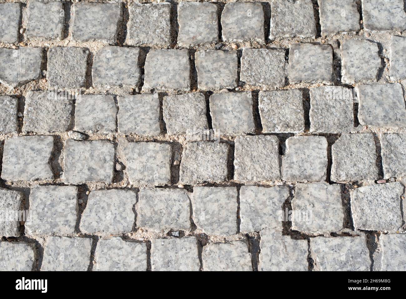Gray granite square cobblestone surface. Vector stone texture ...