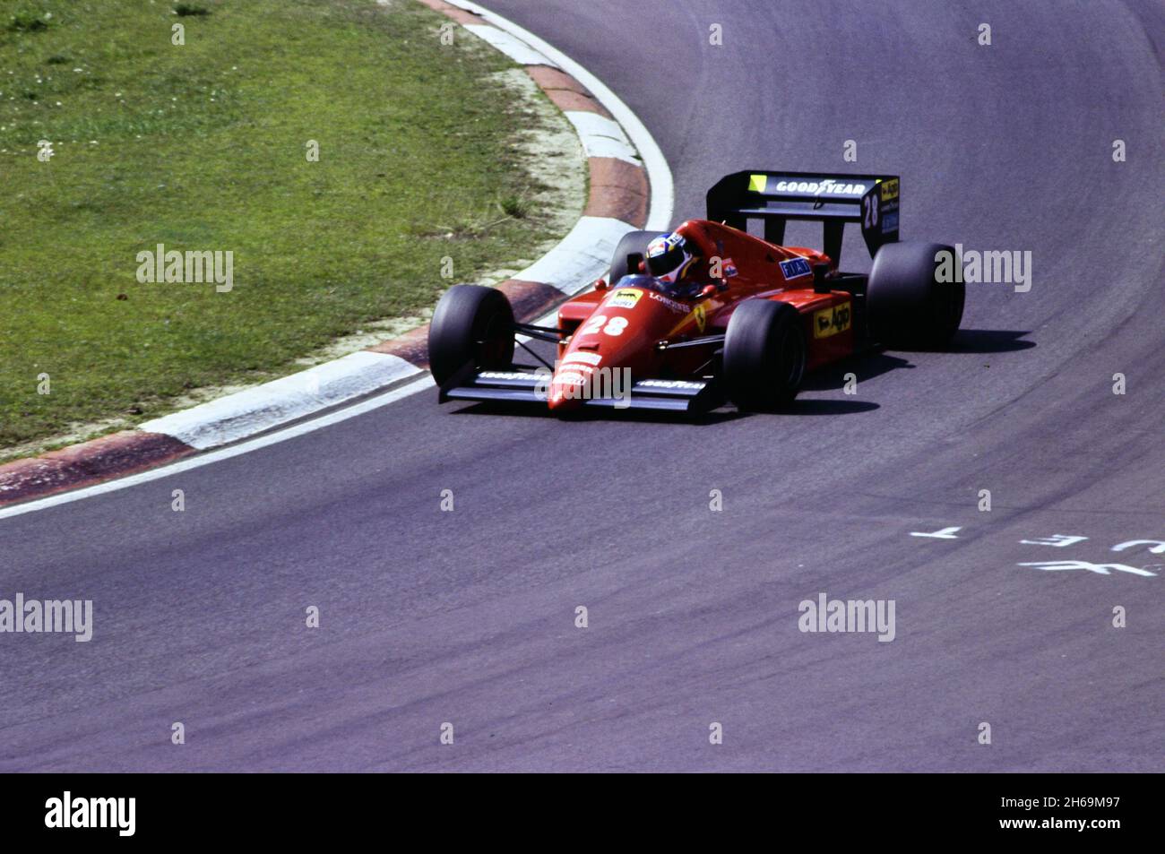 Imola, 1986: Tests of Formula 1 at Imola Circuit. Stefan Johansson in ...