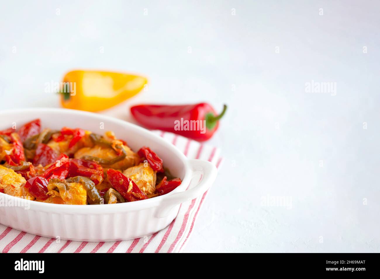 ragout made of thon and sweet pepper, mediterranean cuisine, french ...