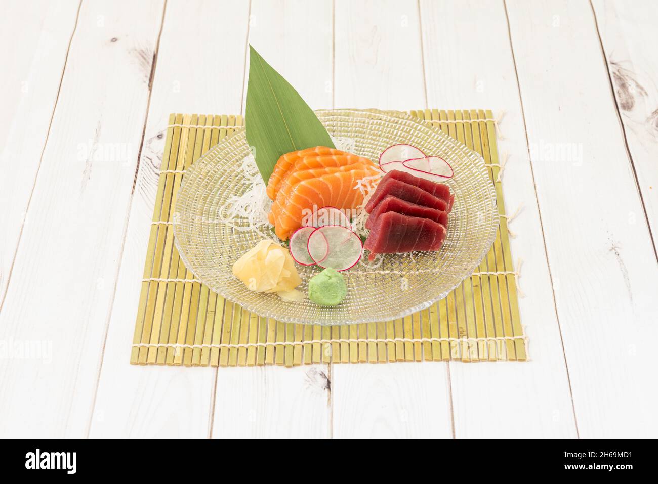 Sashimi is a Japanese dish that consists mainly of raw seafood or fish ...