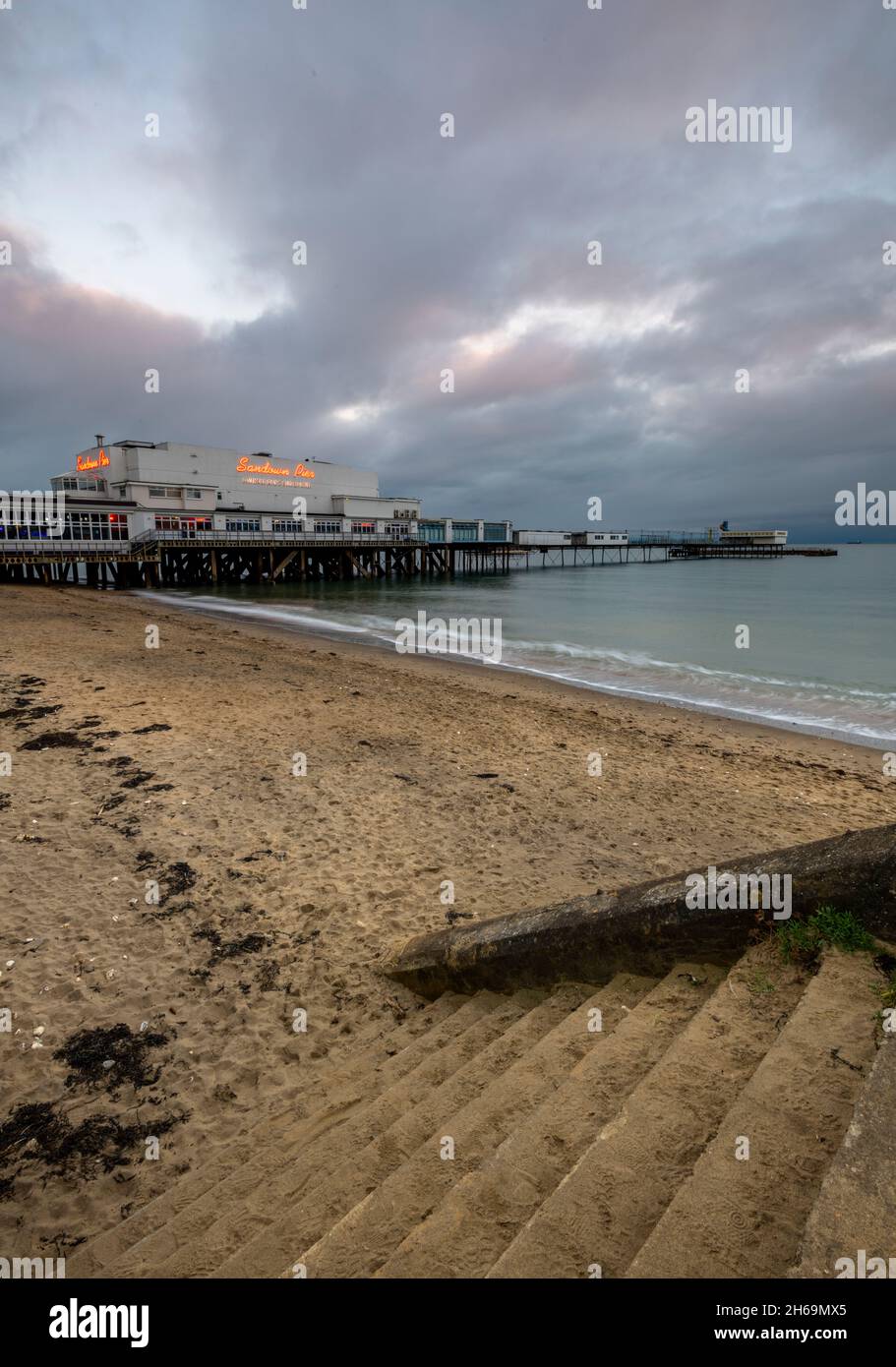 isle of wight sandown pier, atmospheric coastline isle of wight ...