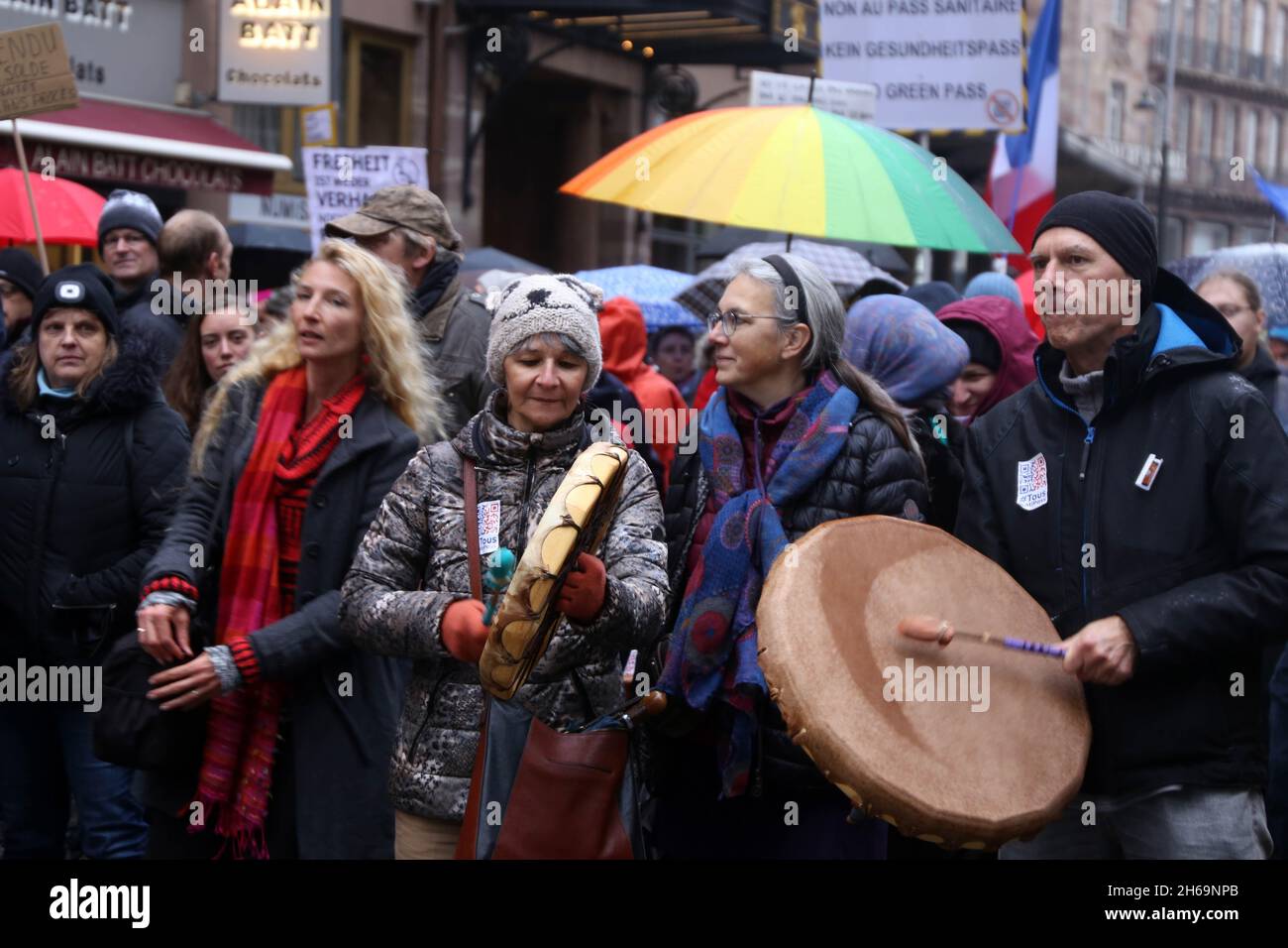 Strasbourg, France: Large demonstration for Freedom against the Corona ...