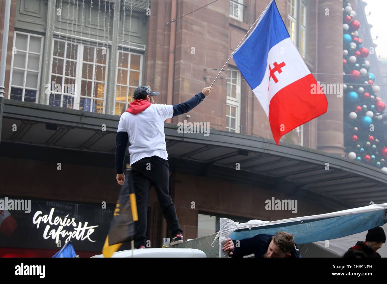 Strasbourg, France: Large demonstration for Freedom against the Corona ...