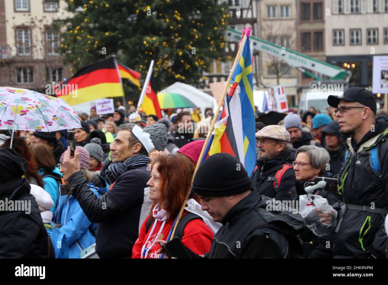 Strasbourg, France: Large demonstration for Freedom against the Corona ...