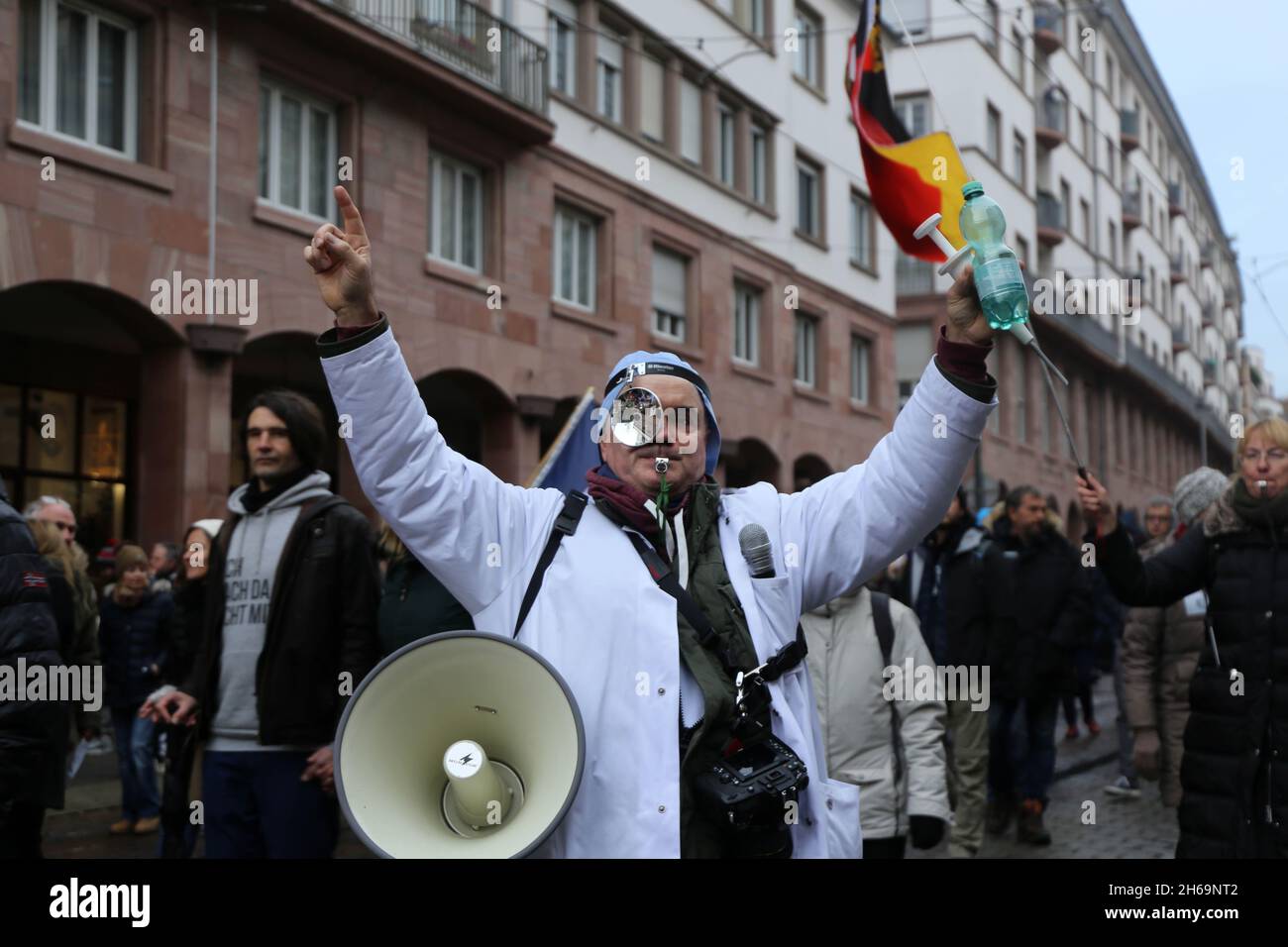 Strasbourg, France: Large demonstration for Freedom against the Corona ...