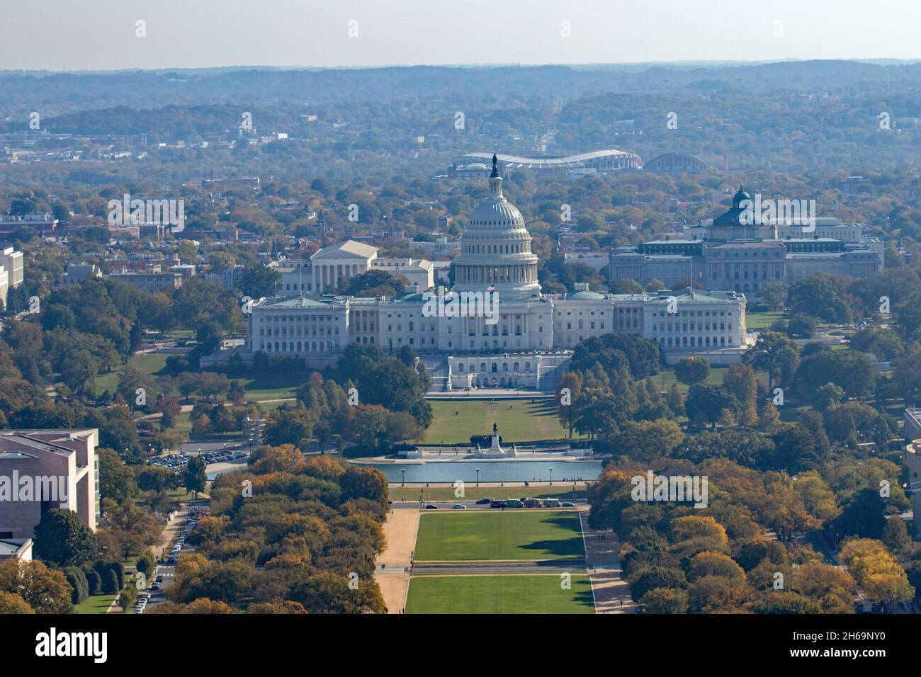 US Capitol aerial view Stock Photo - Alamy