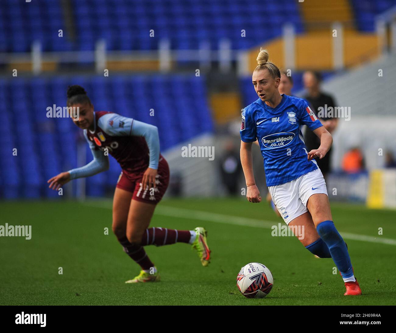 Jade Pennock (Birmingham City 11) on the ball During the Womens Super ...