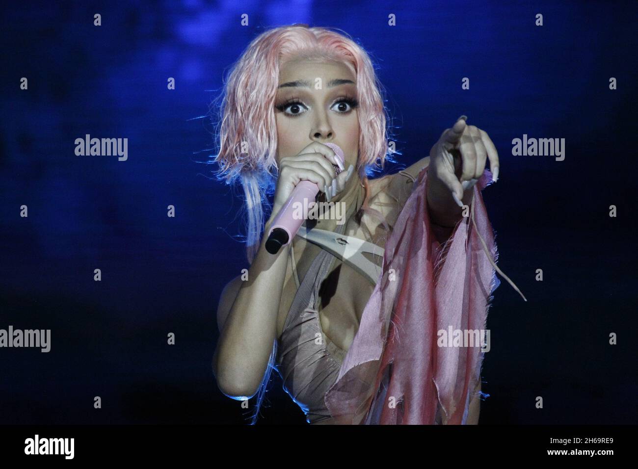 Las Vegas, United States. 14th Nov, 2021. Female singer Doja Cat ...