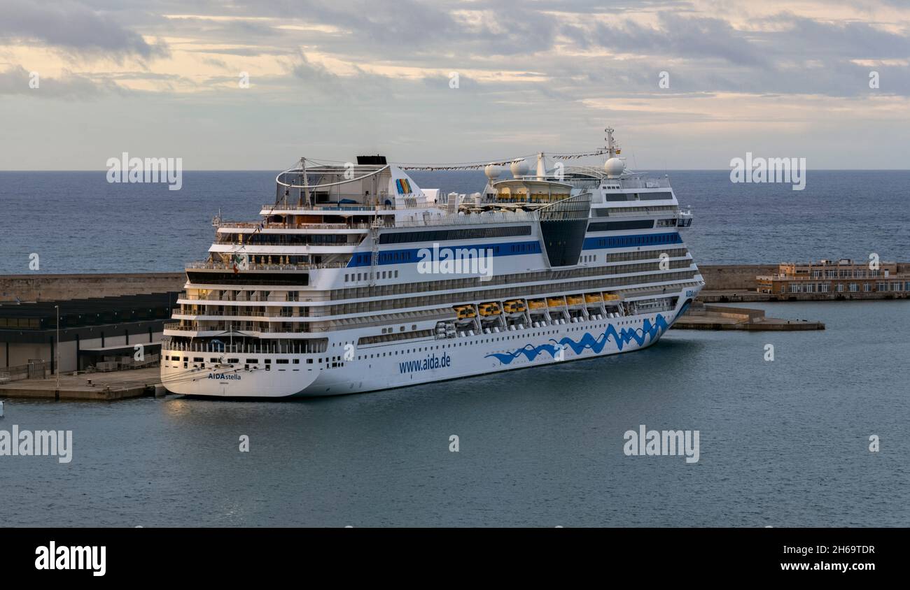 Aida de cruise ship, Palma de Mallorca Spain Stock Photo - Alamy