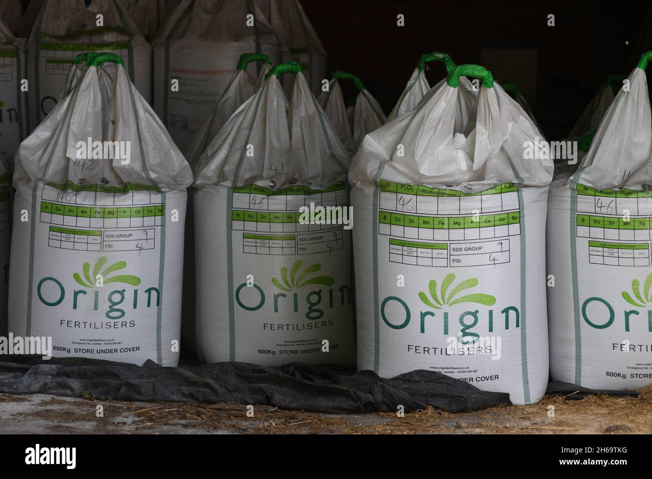 Fertiliser on a farm Stock Photo - Alamy