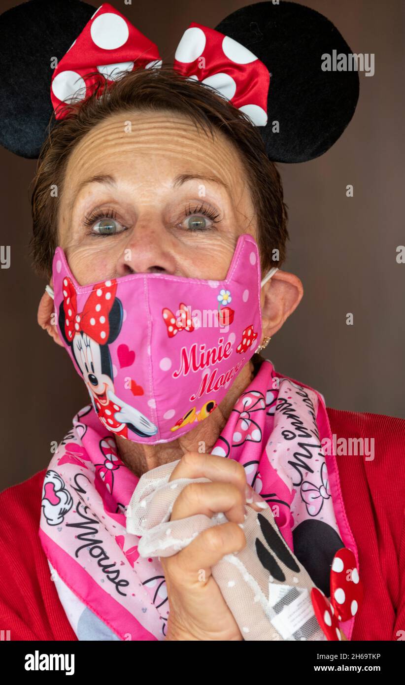 Female dressed as Minnie Mouse Stock Photo - Alamy