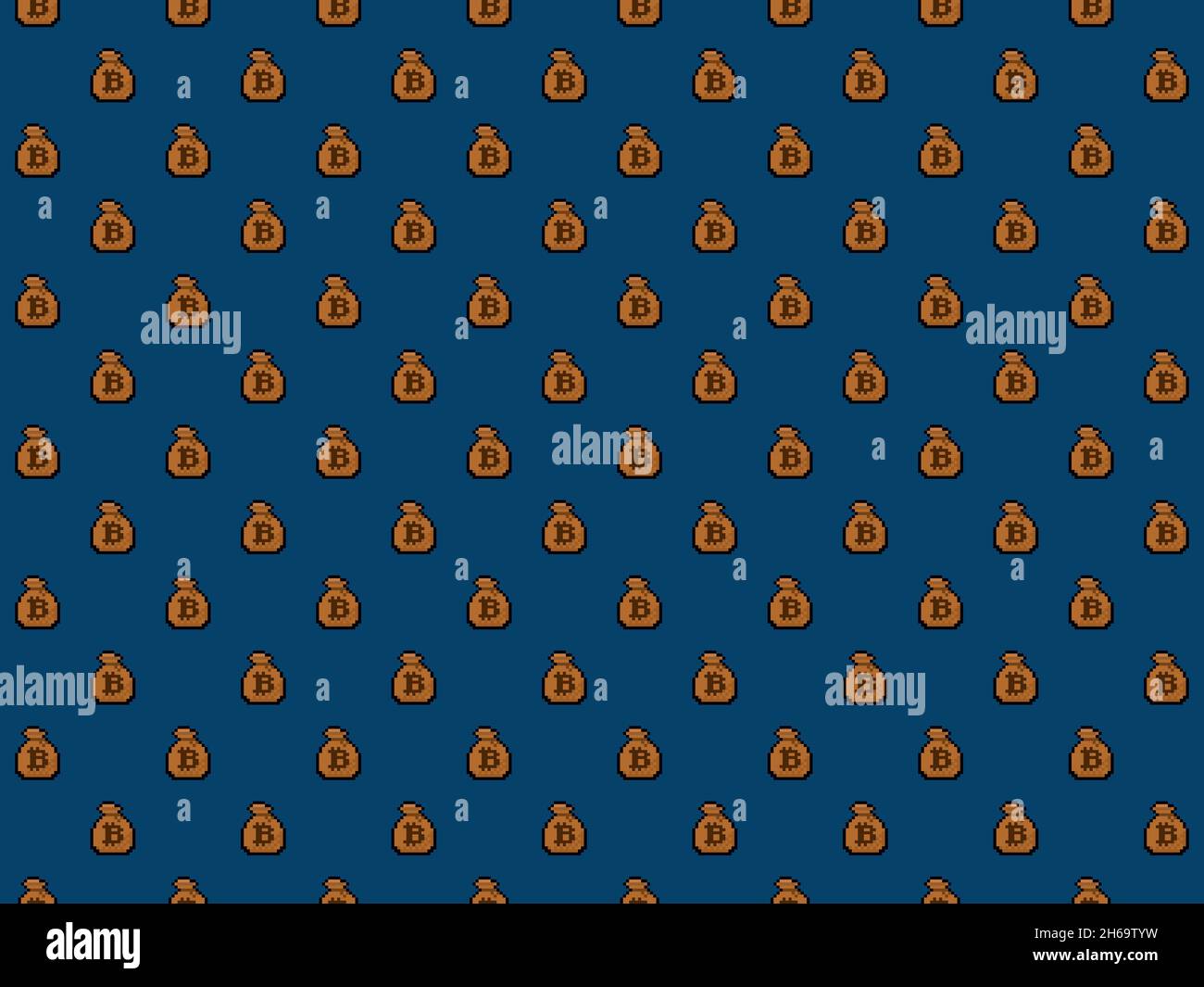 Pixel 8 bit gaming bag of money background - seamless pattern Stock ...
