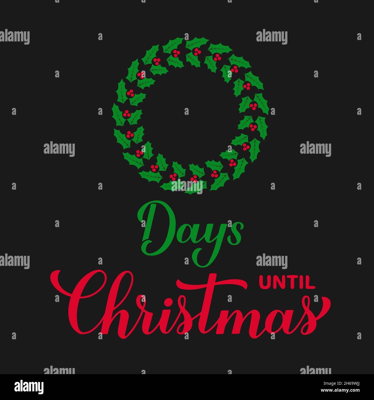 Days until Christmas sign. Christmas Countdown template. Vector ...