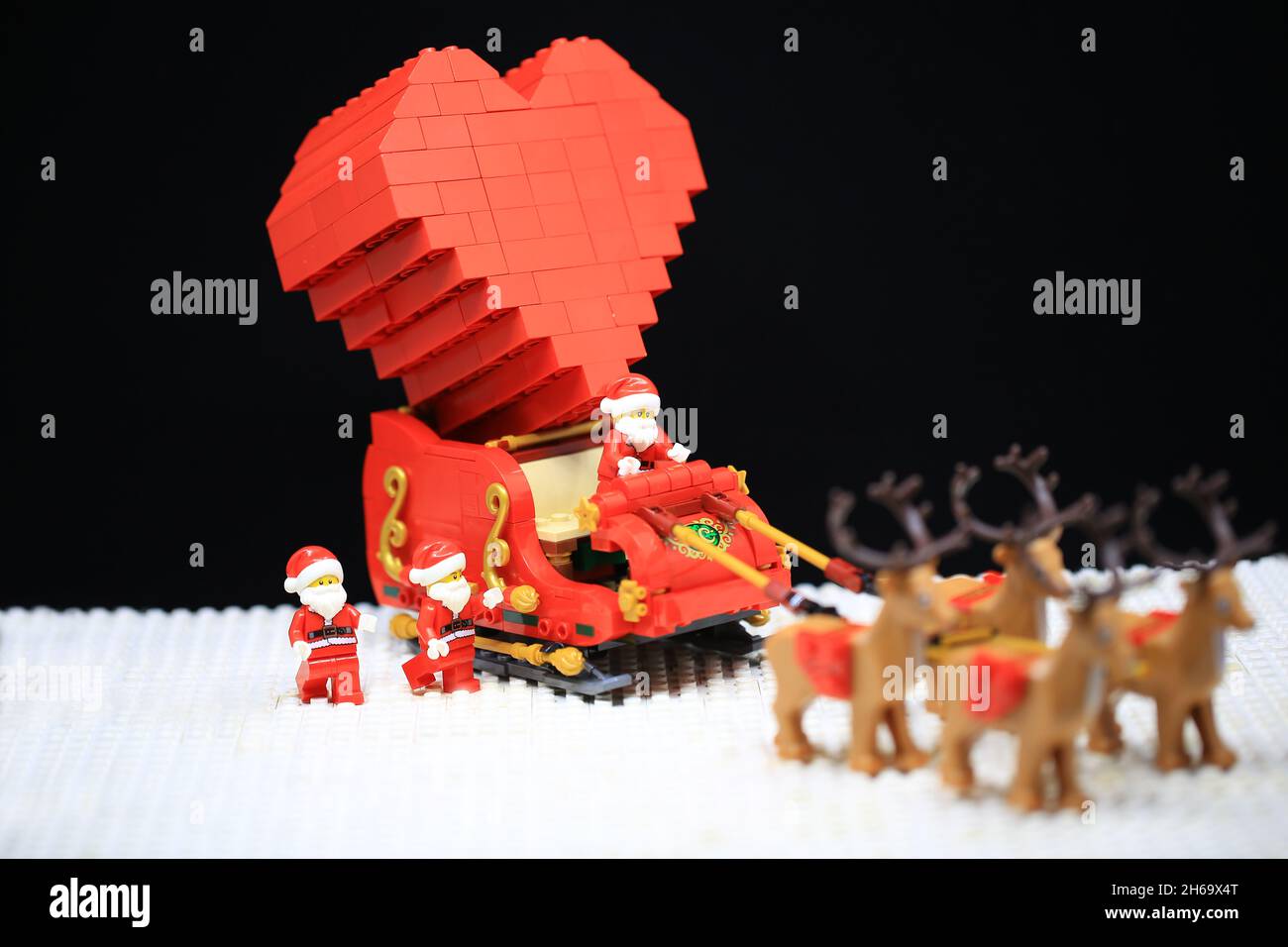 Christmas Santa Claus team is ready for celebrating Stock Photo - Alamy
